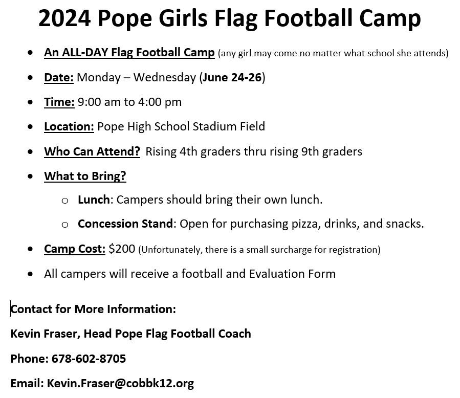 Pope Flag Football